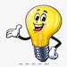 Light Bulb Lamp Electricity LED Cartoon Mascot Illustration Design ...