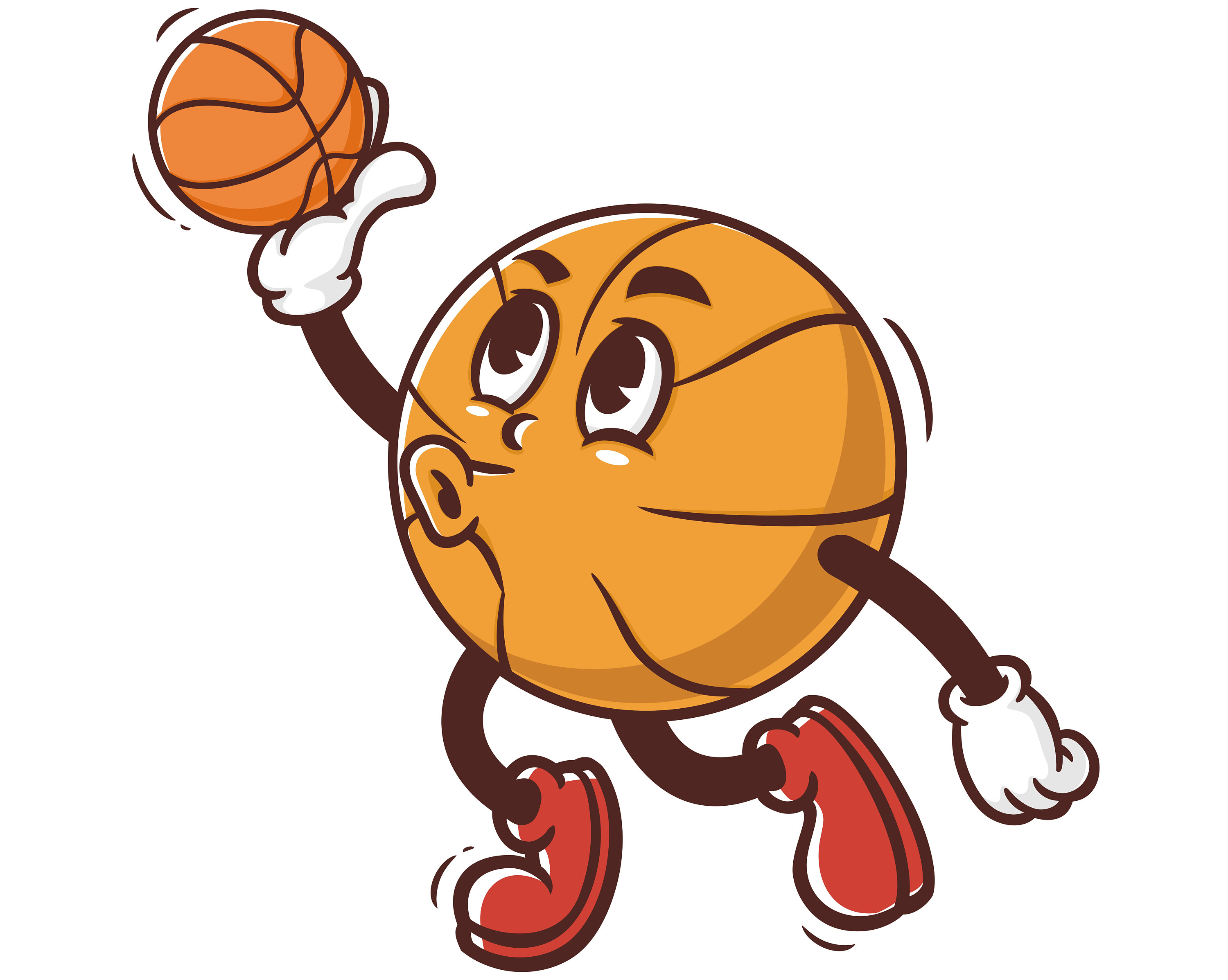Basketball Slam Dunk Cartoon Mascot Illustration Design Character ...