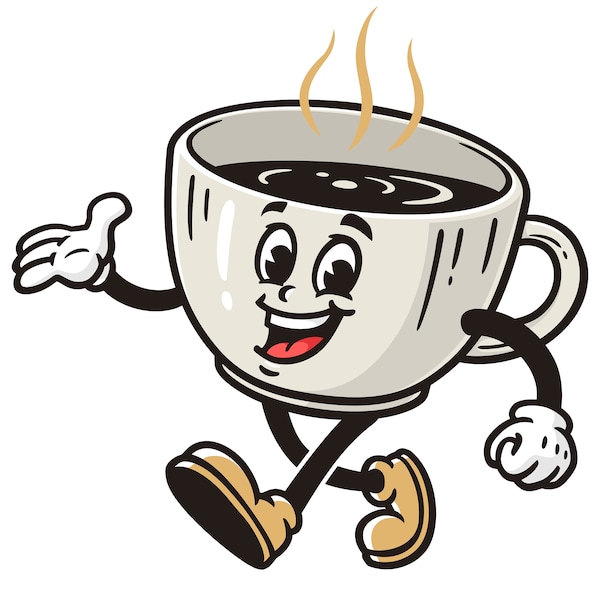 Coffee Cup Cartoon - Etsy UK