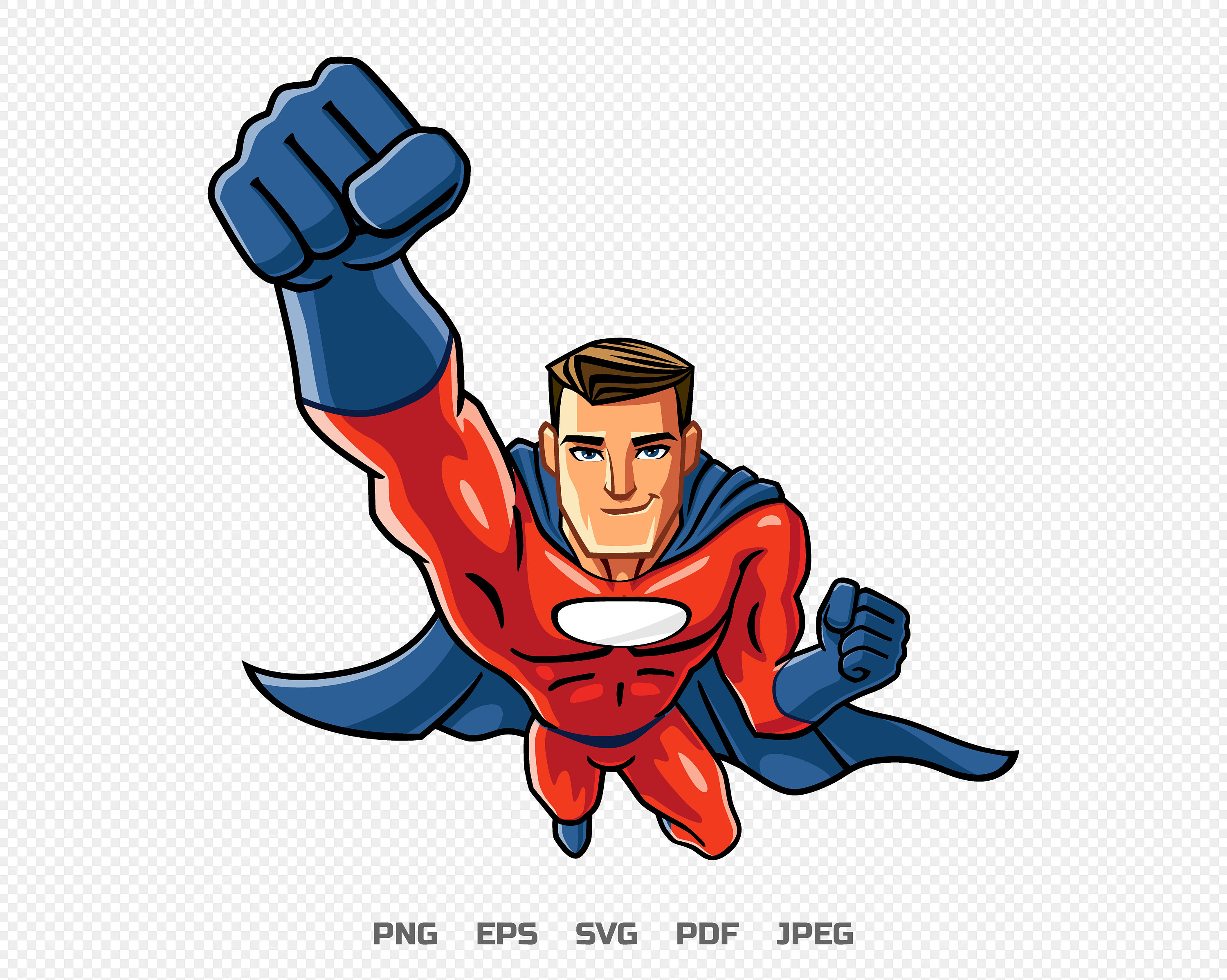 Vliegende Superheld Vector