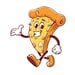 Walking Pizza Cartoon Mascot Illustration Design Character - Etsy
