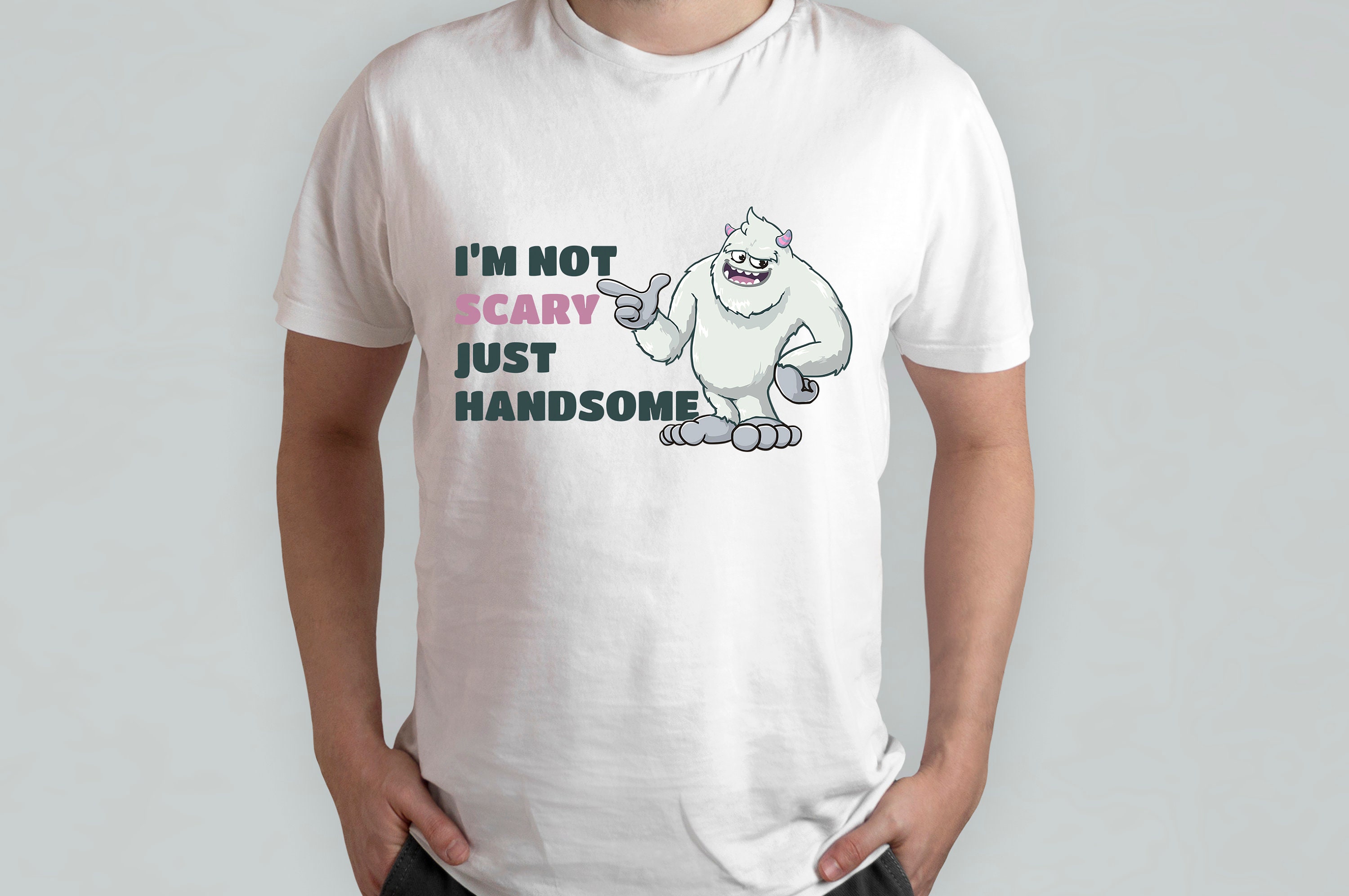 I'm Not Scary Just Handsome,.. Vector Mascot Illustration of Yeti Big ...