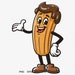 Smiling CHURROS Cartoon Mascot Illustration Character Vector Clip Art ...