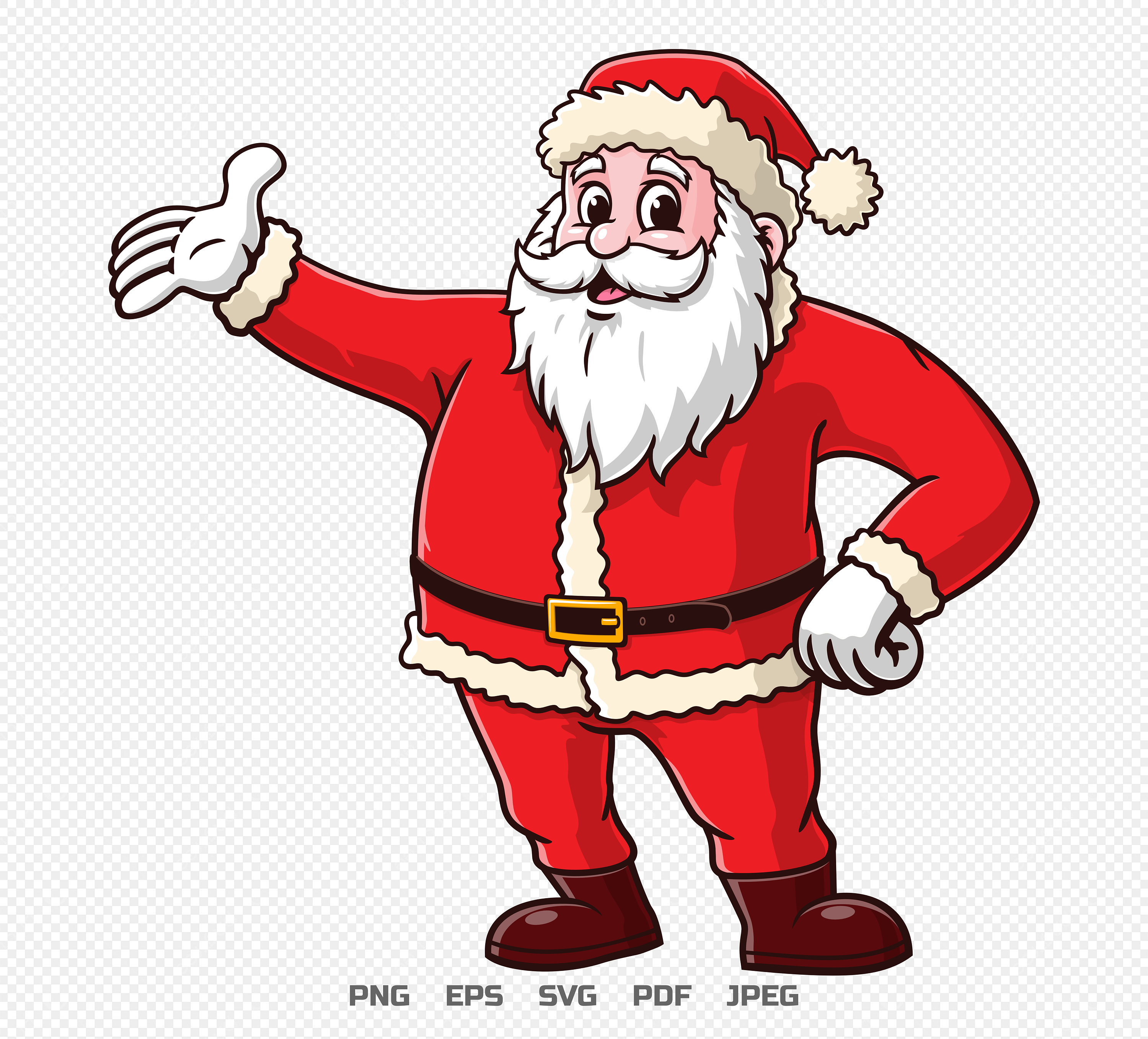 Santa Claus Cartoon Mascot Illustration Design Character Clip Art ...