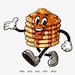Walking Pancake Cartoon Mascot Illustration Character Vector Clip Art ...