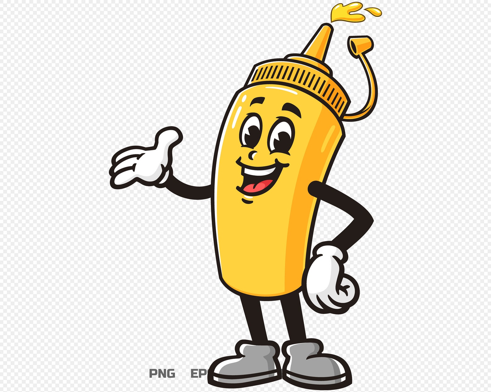 Mustard Cartoon Mascot Illustration Design Character Vector Clip Art ...