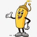 Mustard Cartoon Mascot Illustration Design Character Vector Clip Art ...