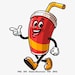 Walking Soft Drink Cup Cartoon Mascot Illustration Character Vector ...