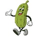 Walking Pickle Cartoon Mascot Illustration Design Character Vector - Etsy