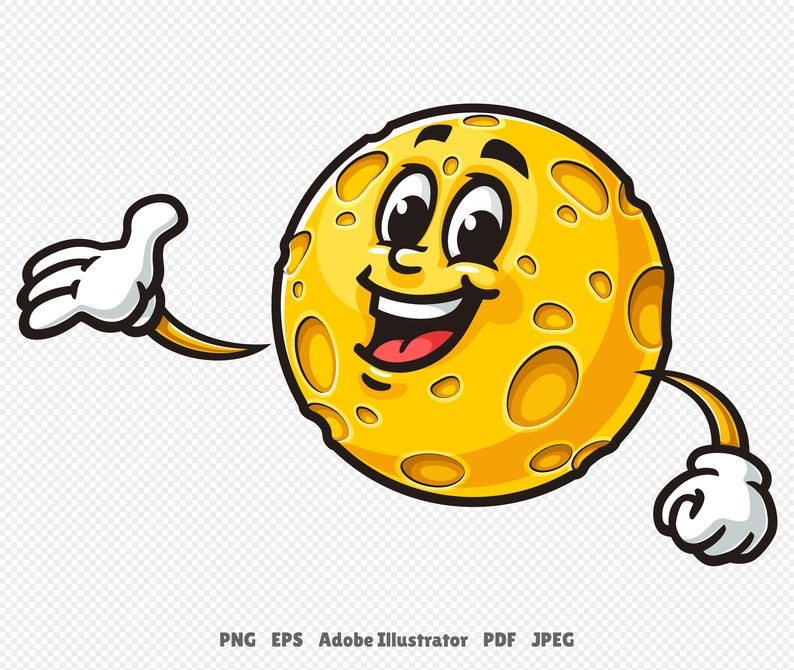 Cheese Planet Cartoon Mascot Illustration Character Vector Clip-art ...