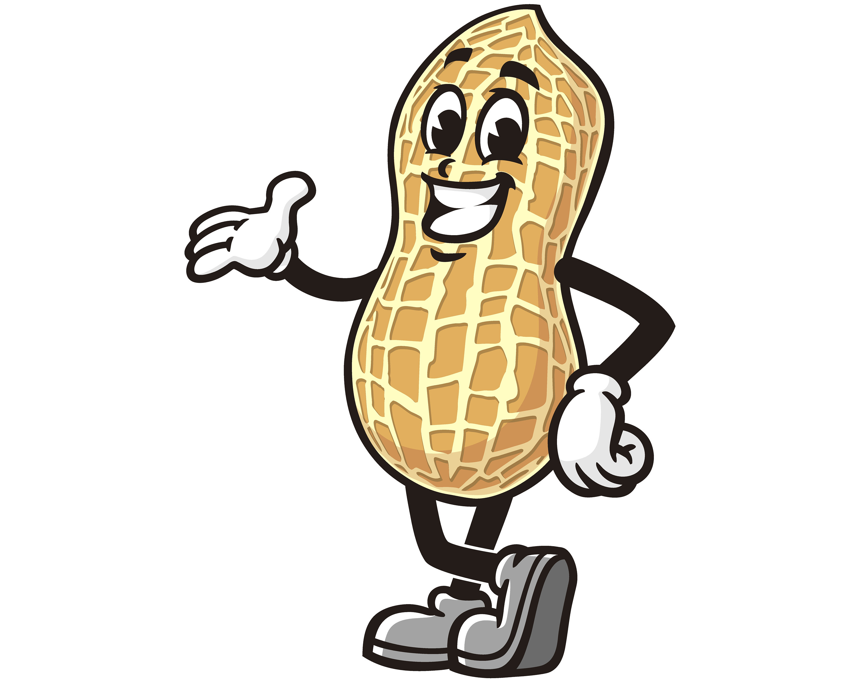 Peanut Cartoon Mascot Illustration Design Character Vector - Etsy