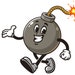 Walking Bomb Cartoon Mascot Illustration Design Character Vector - Etsy