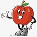 Apple Cartoon Mascot Illustration Design Character Vector - Etsy