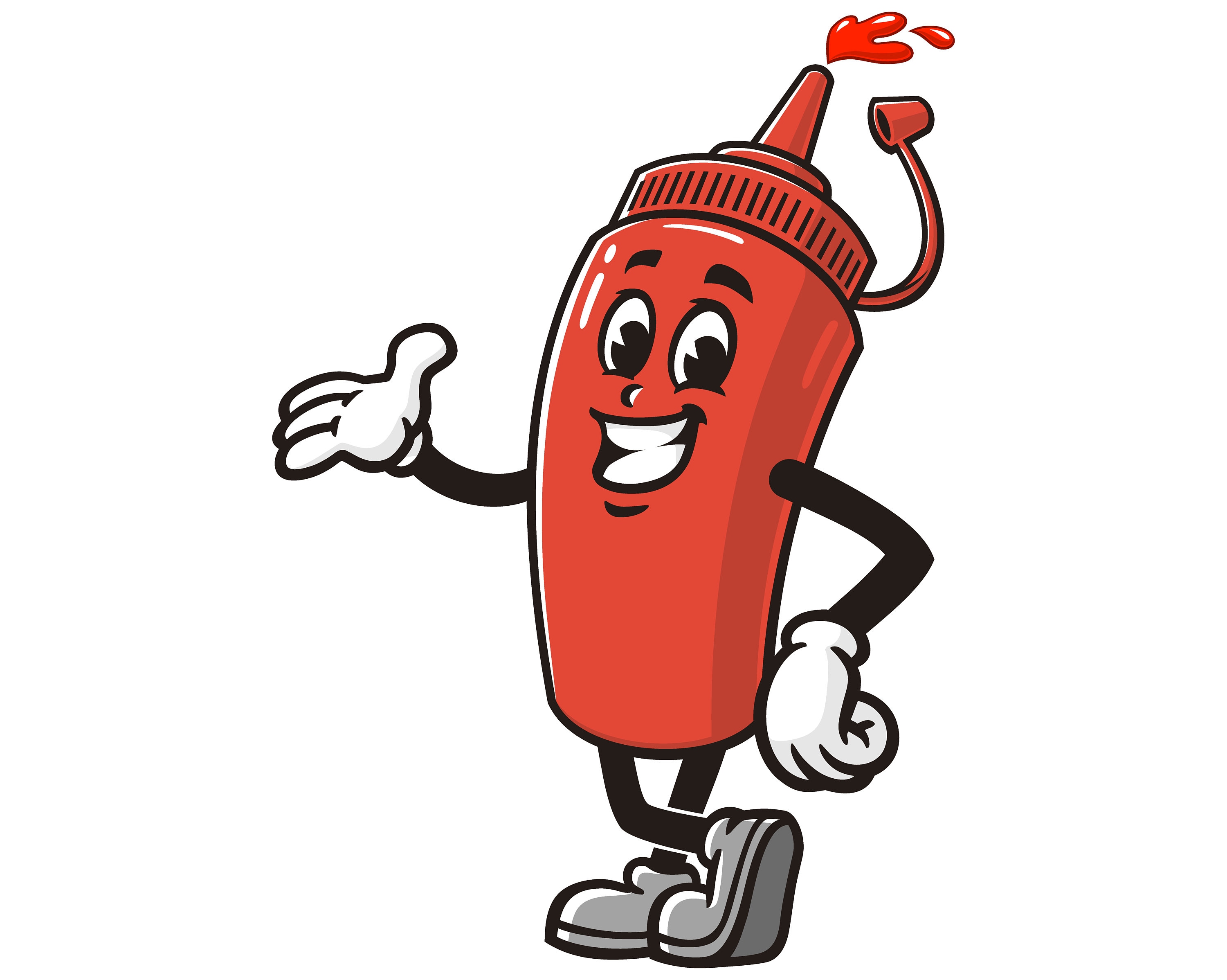 Sauce Ketchup Mayonnaise Cartoon Mascot Illustration Design Character ...