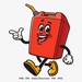 Walking Gasoline Can Cartoon Mascot Illustration Character Vector Clip ...