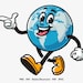 Walking Earth Cartoon Mascot Illustration Character Vector Clip-art ...