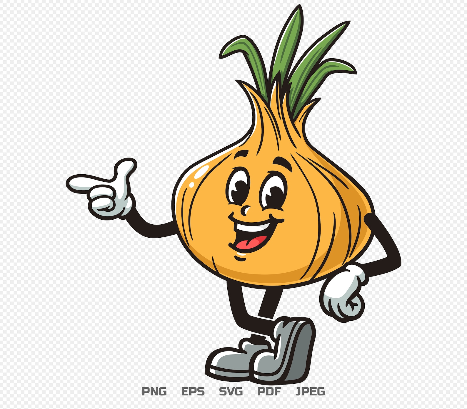 Onion Cartoon Mascot Illustration Design Character Vector Clip Art - Etsy