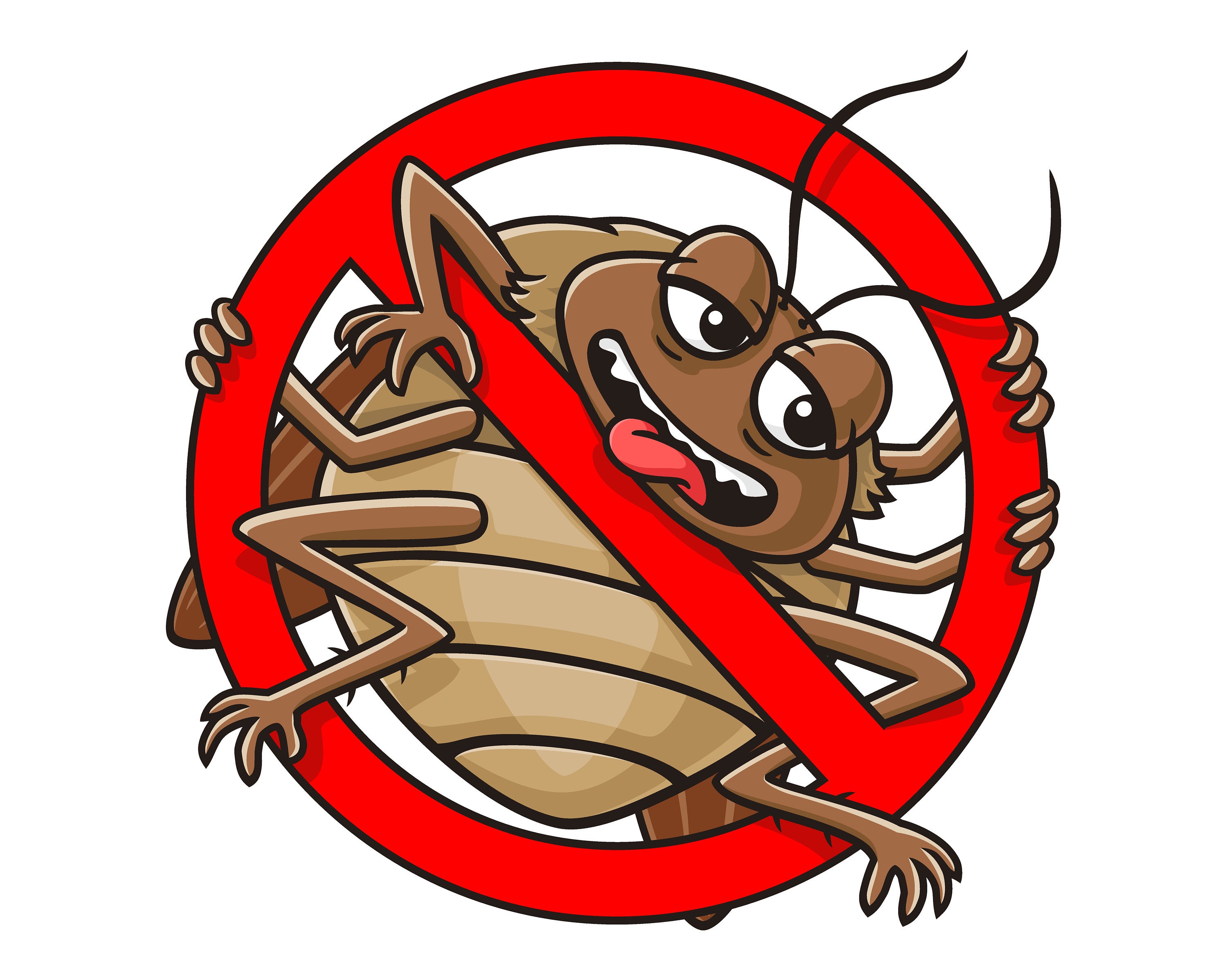 Pest Control Cartoon Mascot Illustration Design Character Vector - Etsy