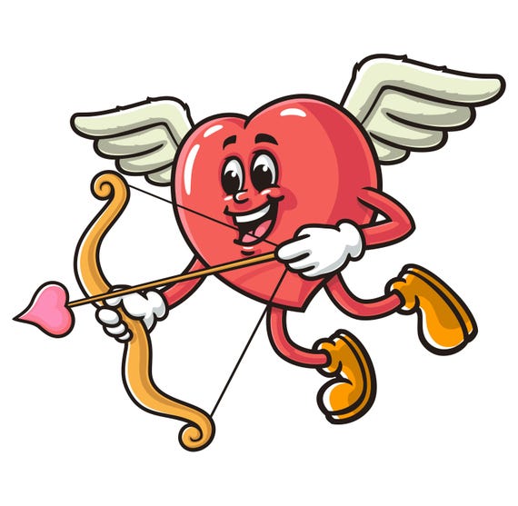 Liefde Cartoon Hart She’s A 10 But…, Original By @KAFTAN