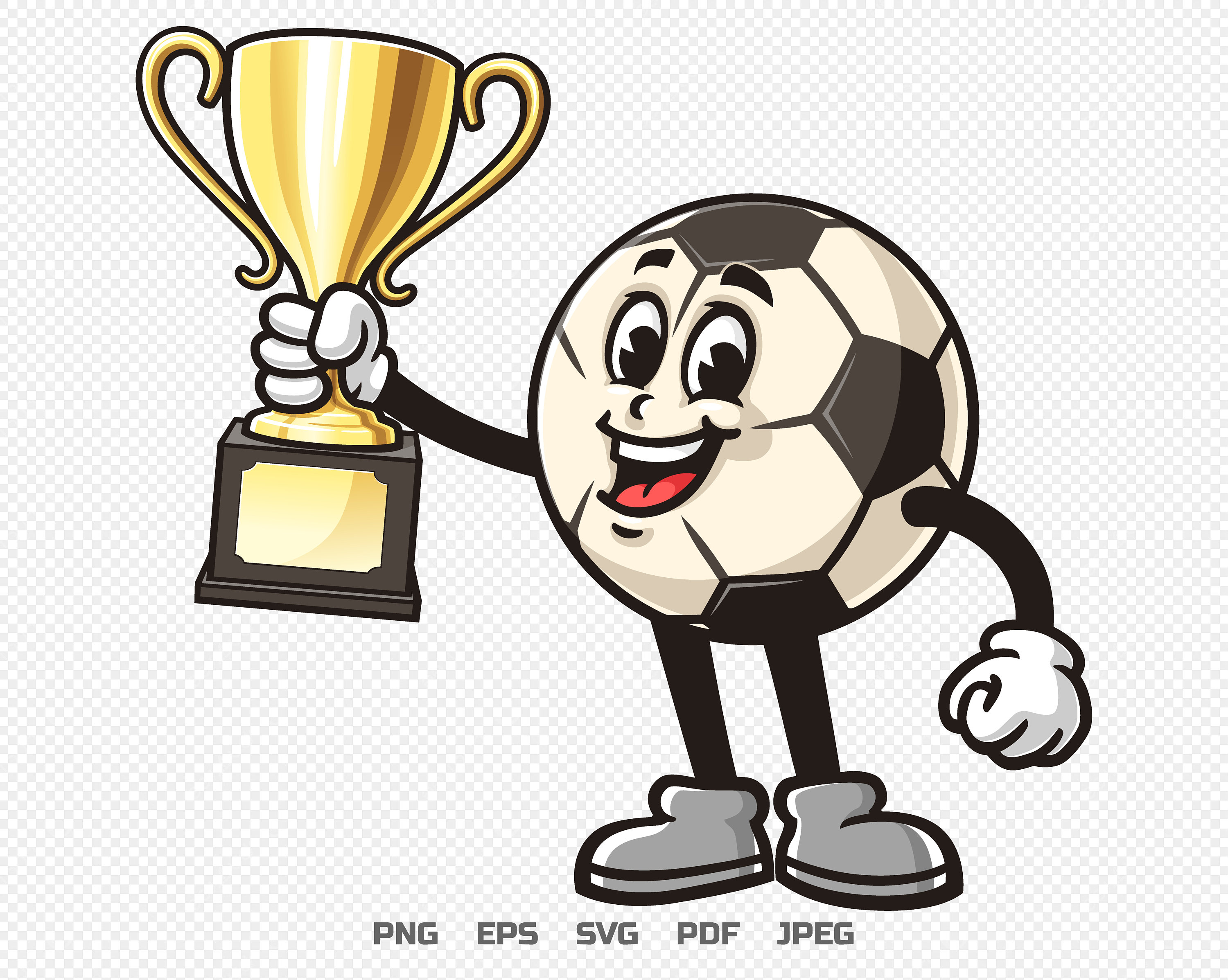 Soccer Trophy Cartoon