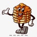 Pancake With Relax Pose Cartoon Mascot Illustration Character Vector ...