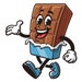 Walking Chocolate Bar Cartoon Mascot Illustration Design Character ...