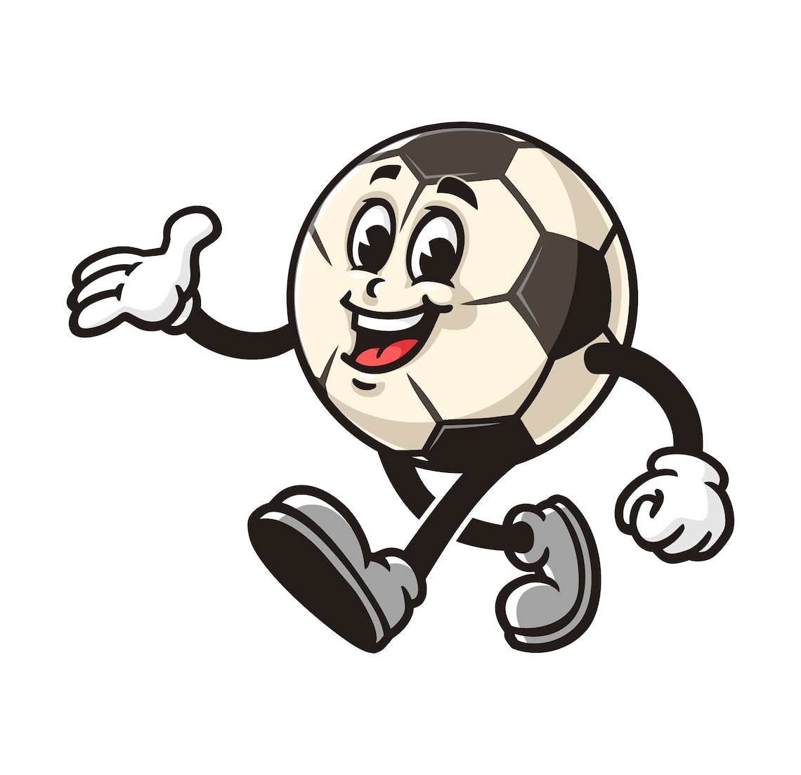 Walking Football Soccer Cartoon Mascot Illustration Character Vector ...