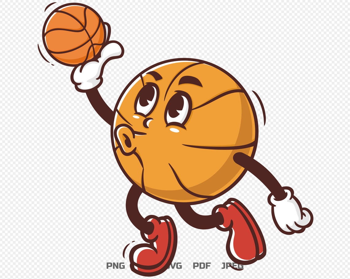 Basketball Slam Dunk Cartoon Mascot Illustration Design Character ...