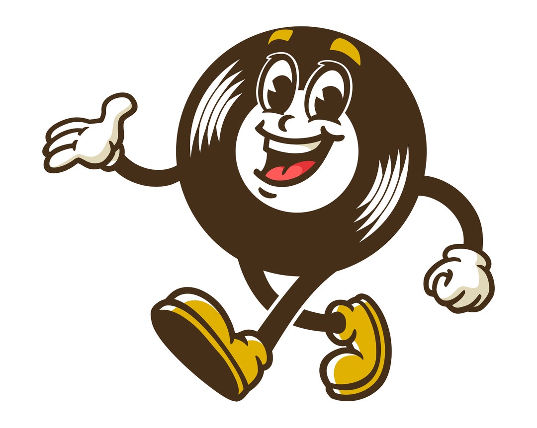 Walking Vinyl Record Vinyl Disk Cartoon Mascot Illustration Design ...