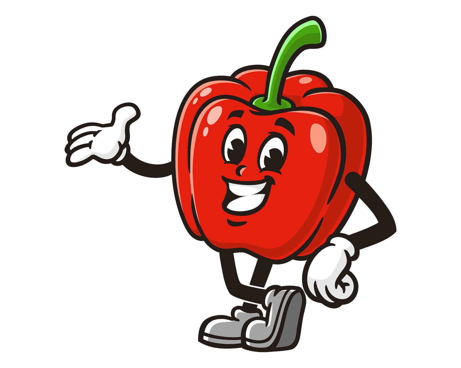 Paprika Cartoon Mascot Illustration Design Character Vector - Etsy