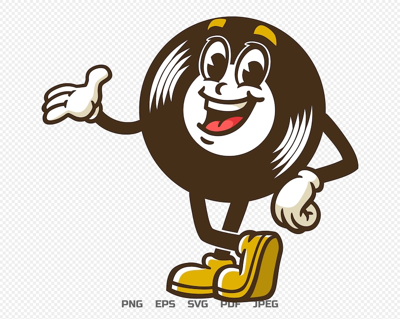 Vinyl Record Vinyl Disk Cartoon Mascot Illustration Design Character ...