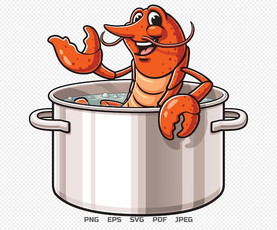 Cartoon Cooked Lobster