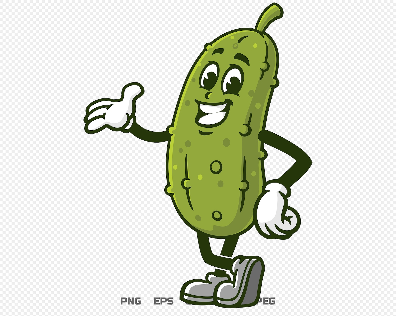 Pickle Cartoon Mascot Illustration Design Character Vector - Etsy