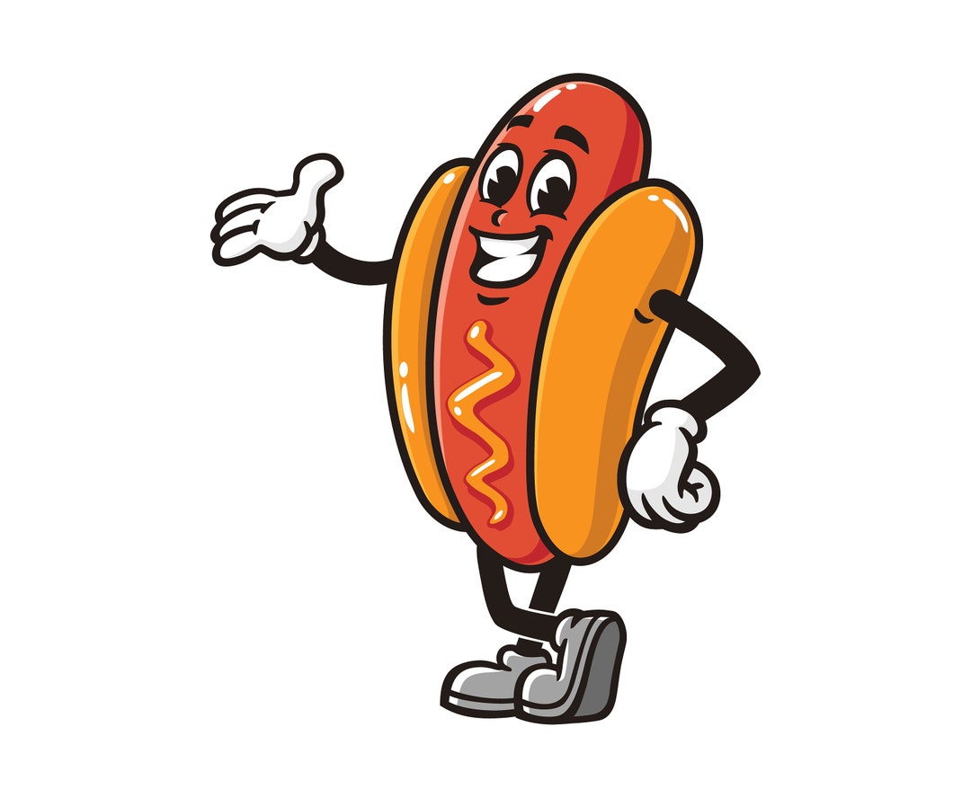 Vector Mascot Illustration of Hot Dog Sausage Design - Etsy