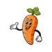 Carrot Cartoon Mascot Illustration Character Vector Clip Art Hand Drawn ...