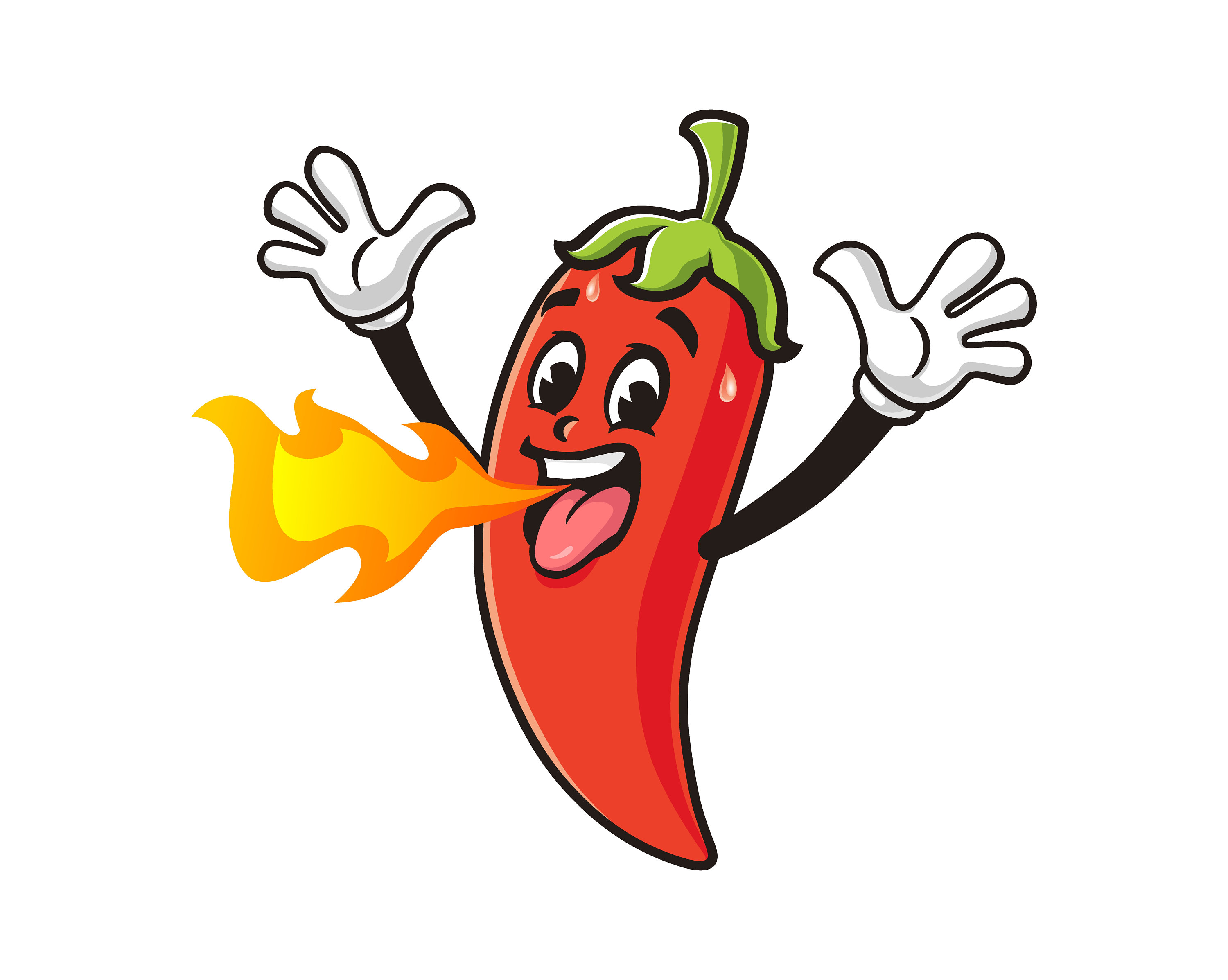 Hot Chili Cartoon Mascot Character Design - Etsy