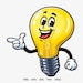 Light Bulb Lamp Electricity LED Cartoon Mascot Illustration Design ...