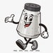 Walking Salt Spice Pepper Seasoning Powder Shaker Cartoon Mascot ...