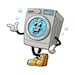 Washing Machine Cartoon Mascot Illustration Character Vector Clip-art ...