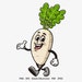 Walking White Radish Cartoon Mascot Illustration Character Vector Clip ...