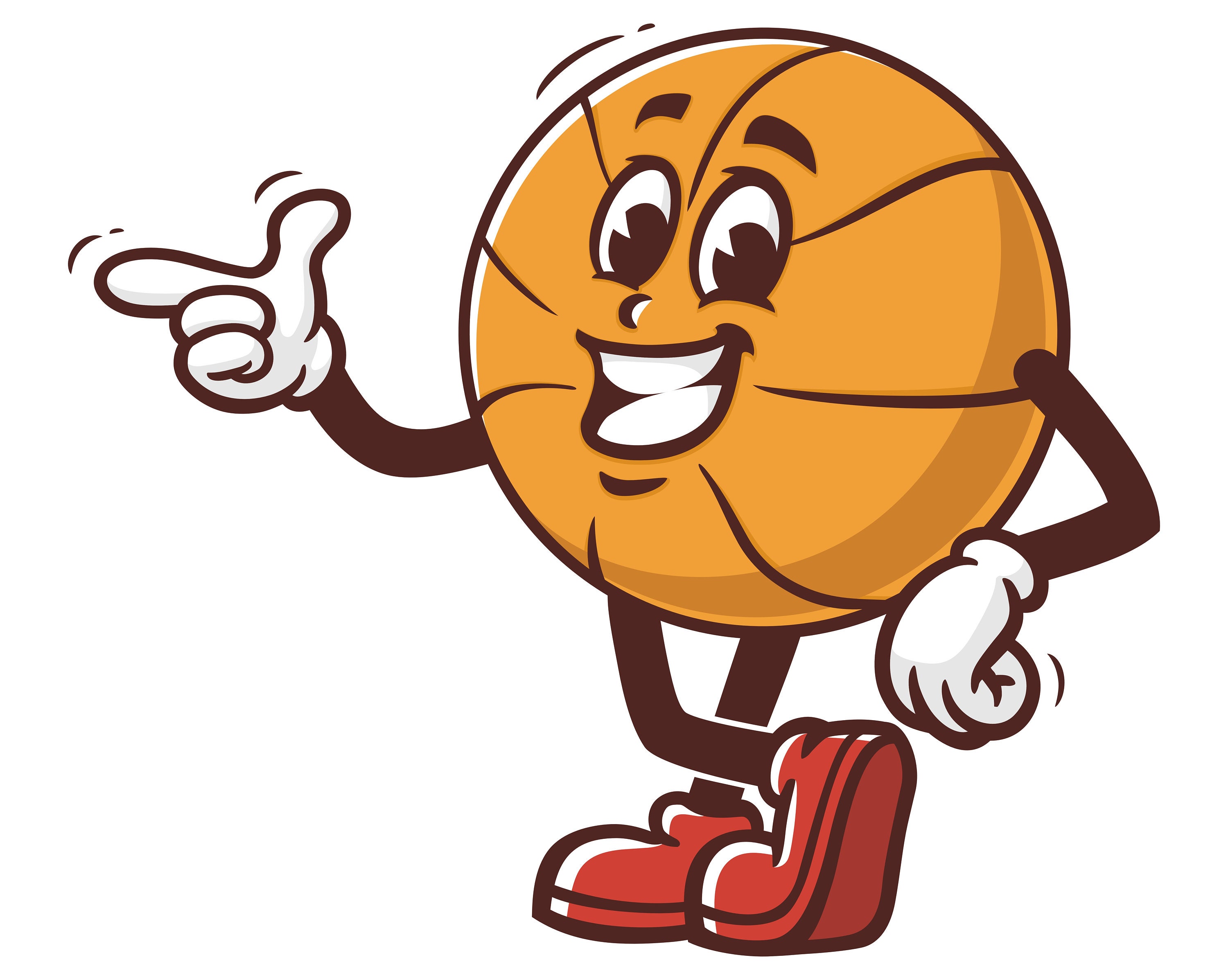 Basketball Cartoon Mascot Illustration Design Character Vector - Etsy