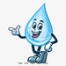 Water Drop Cartoon Mascot Illustration Design Character Vector Clip Art ...