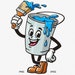 Paint Bucket Cartoon Mascot Illustration Design Character Vector - Etsy
