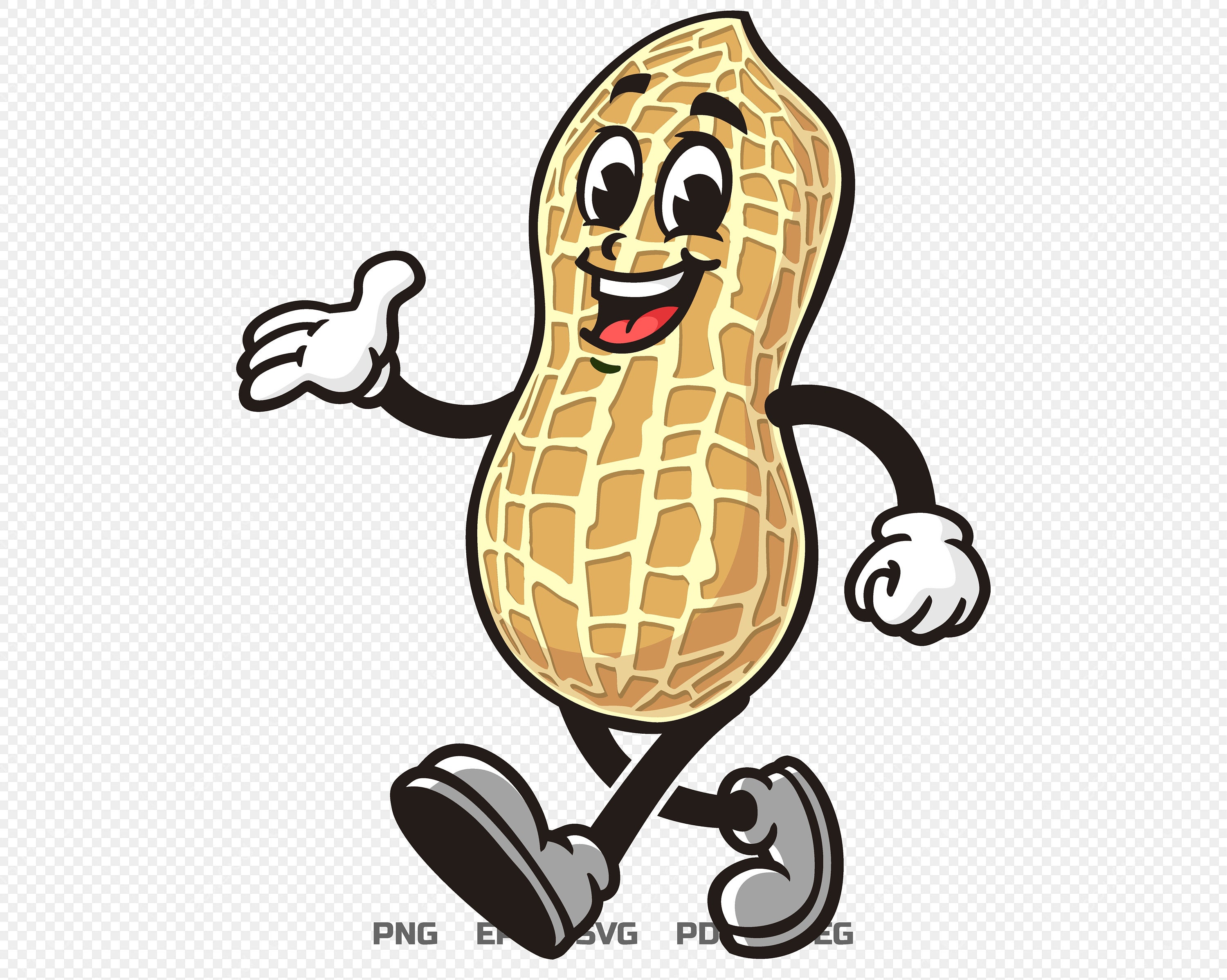 Dessin animé cacahuète mascotte illustration design vecteur de - Etsy ...
