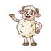 Sheep Cartoon Mascot Illustration Character Vector Clip-art Hand-drawn ...