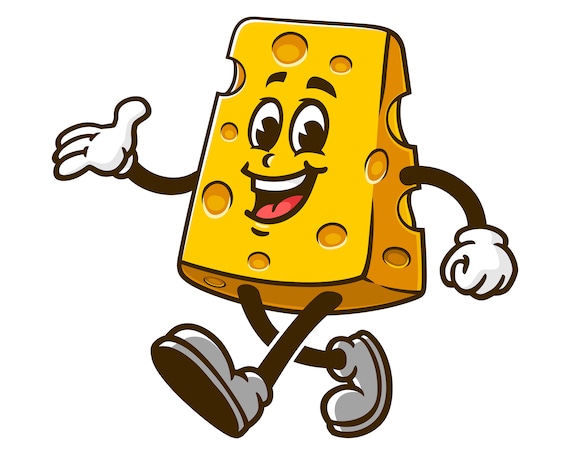 Fromage De Dessin Animé Poster For Sale Avec L'œuvre « Illustration