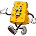 Walking Cheese Cartoon Mascot Illustration Design Character Vector - Etsy