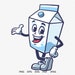 Milk Box Cartoon Mascot Illustration Design Character Vector - Etsy