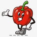 Paprika Cartoon Mascot Illustration Design Character Vector - Etsy