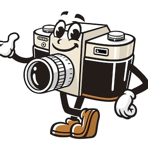 Camera Cartoon Mascot Illustration Design Character Vector - Etsy